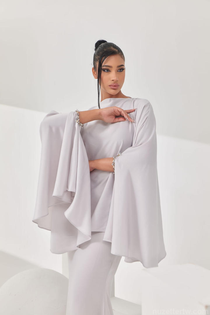 NUZETTE RTW - Caftan Lilian - Light Silver